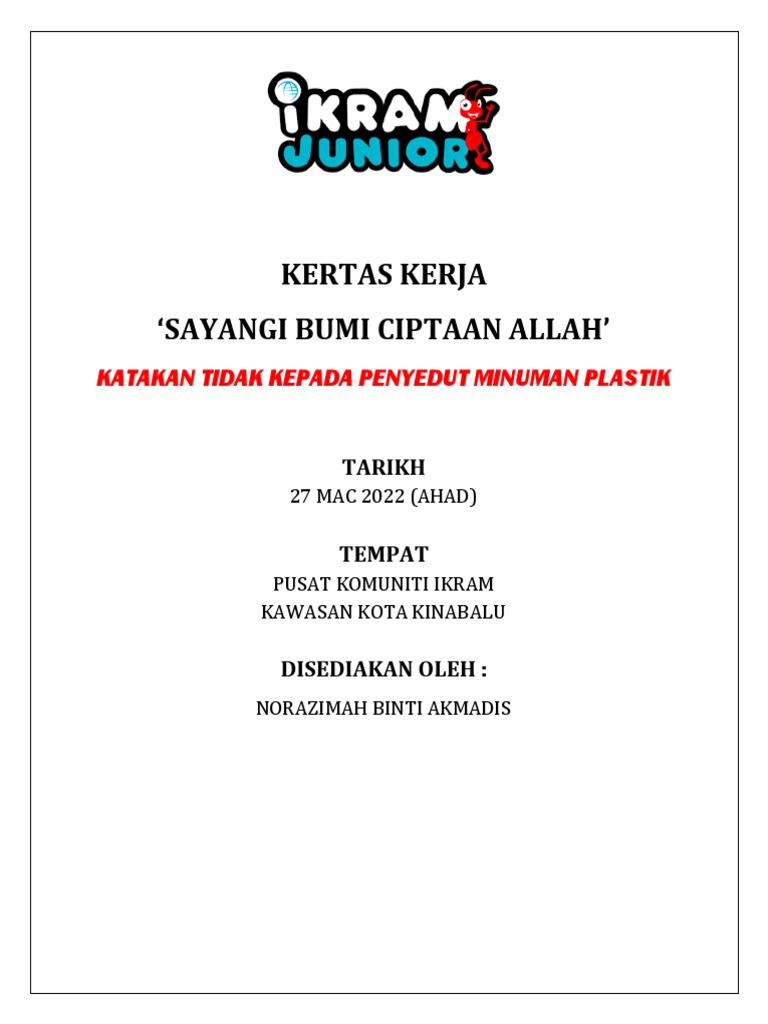 Program Ikram Junior: Sayangi Bumi | PDF