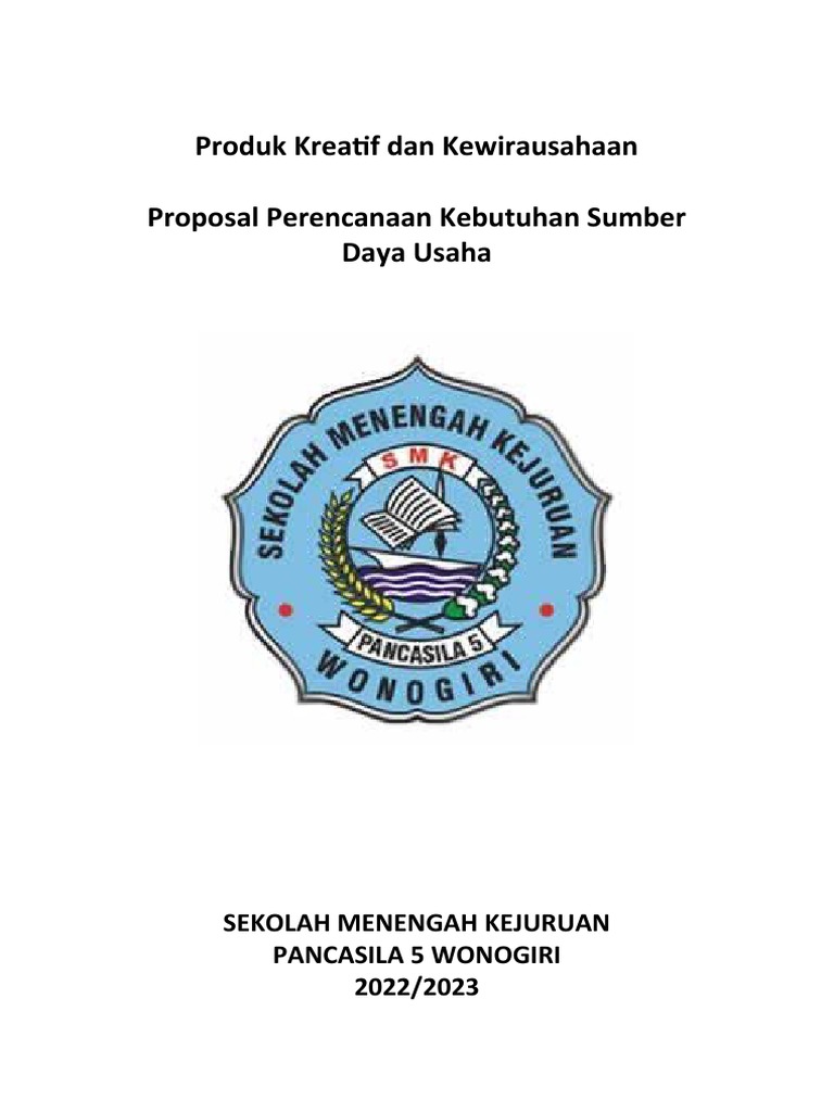 Proposal Produk Kreatif Dan Kewirausahaan | PDF Proposal Produk Kreatif Dan Kewirausahaan | PDF