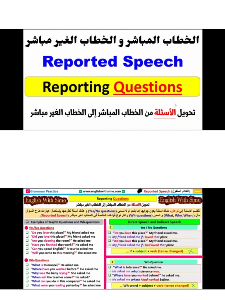 Reported Speech Part 3 Pdf