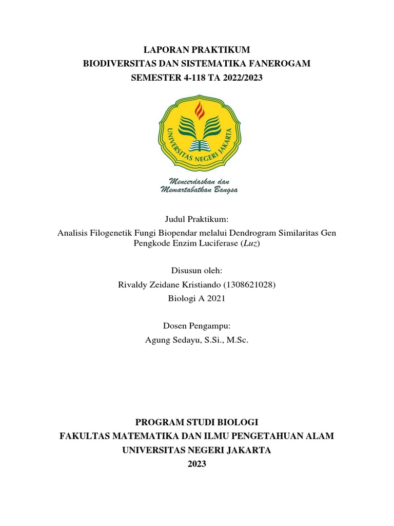 Laporan Praktikum Filogeni Tumbuhan | PDF