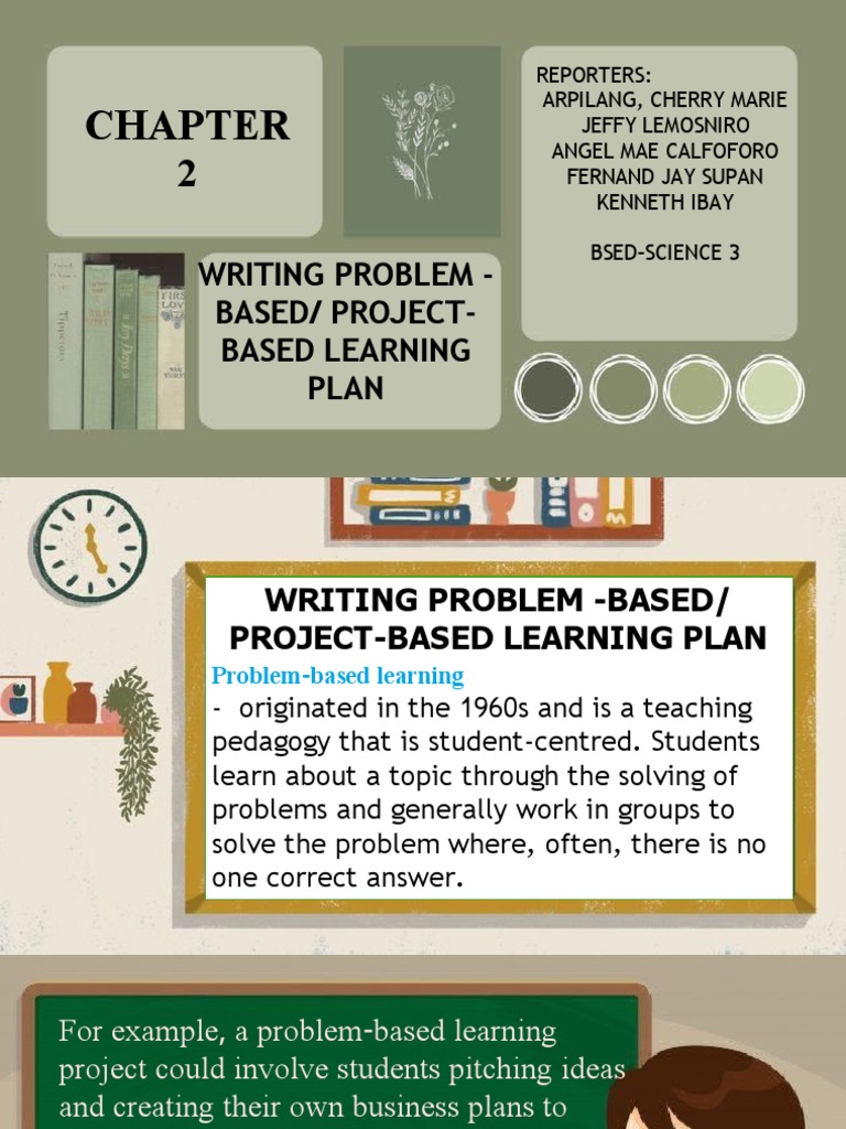 Chapter 2 Project and Problem Based Learning Plan | PDF | Project Based ...