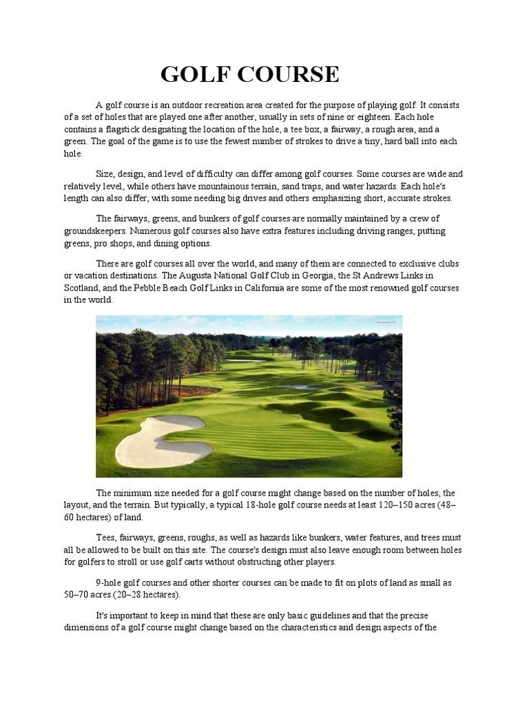 Golf Course | PDF | Business