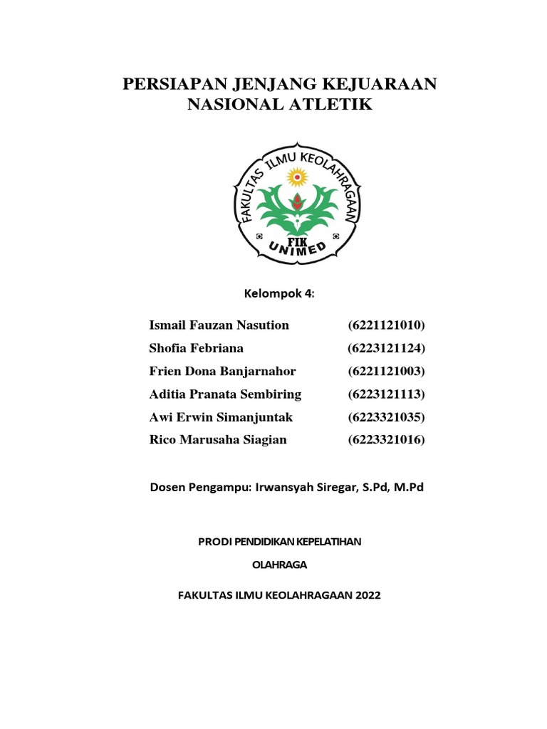 Mini Riset Sejarah Olahraga Indonesia | PDF