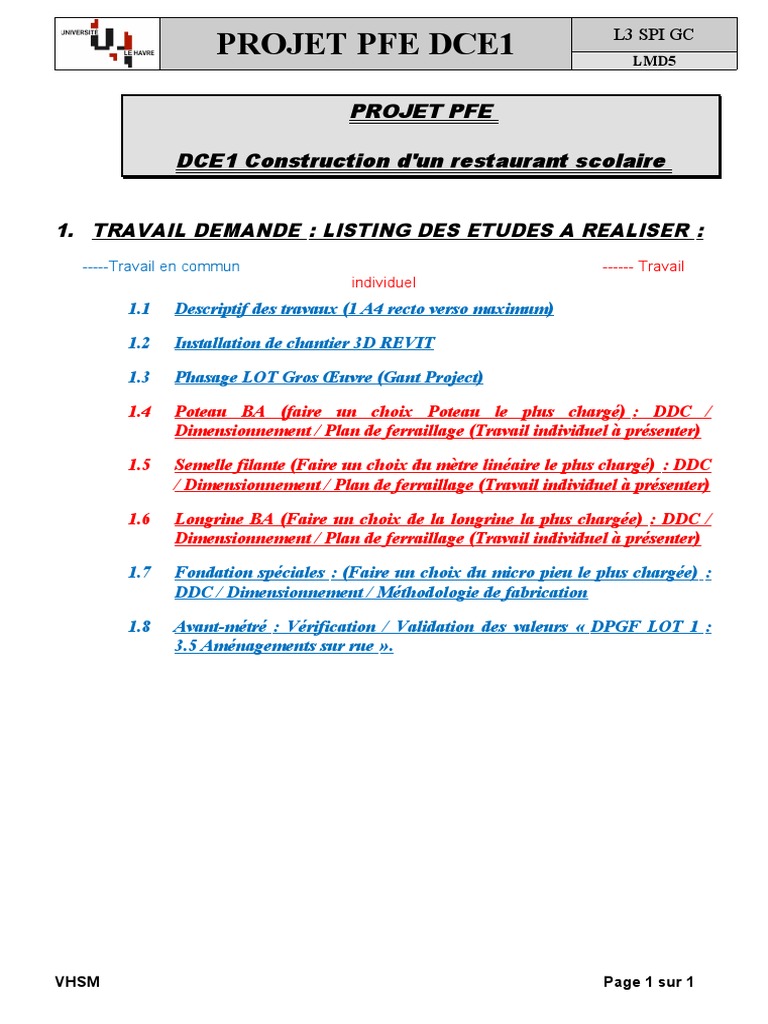 Projet PFE DCE1 : Restaurant Scolaire | PDF | Technologie et ingénierie
