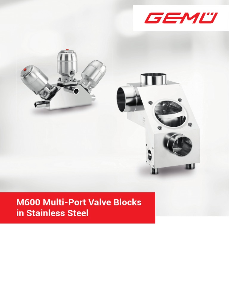 GEMÜ M600 Multi-Port Valve Blocks | PDF | Valve | Filtration