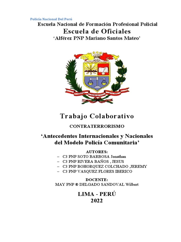 Pol Com Antecedentes Nac e Int TC | PDF | Policía | Democracia