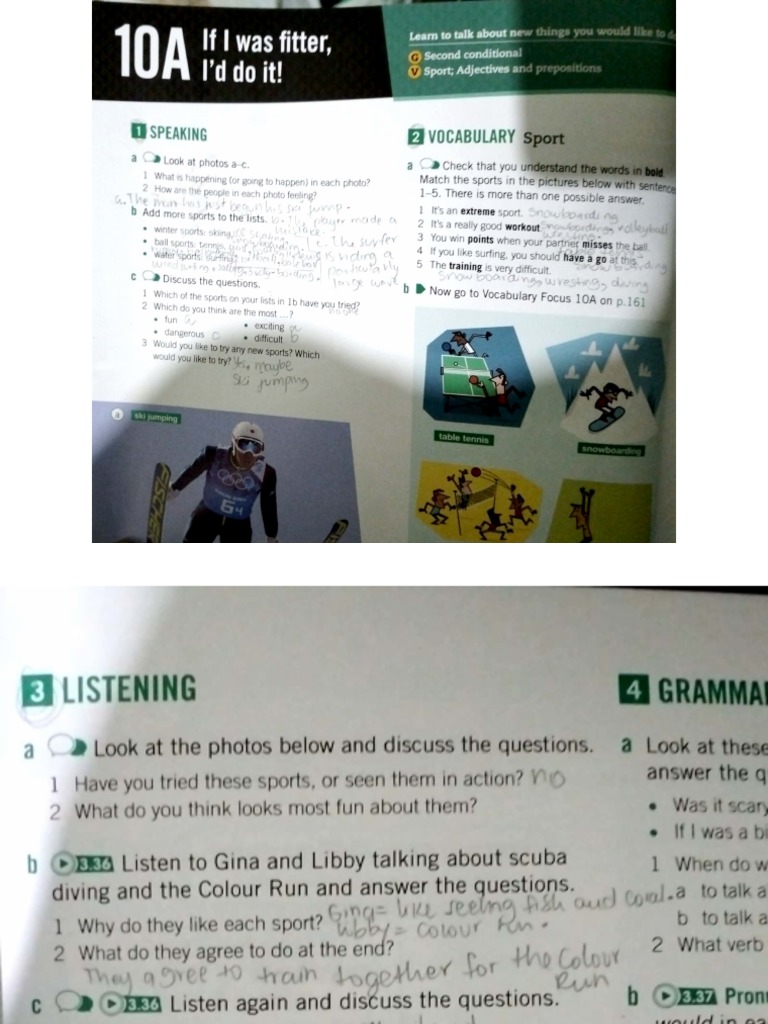 Unit 10 A Pre Class Book Activities | PDF