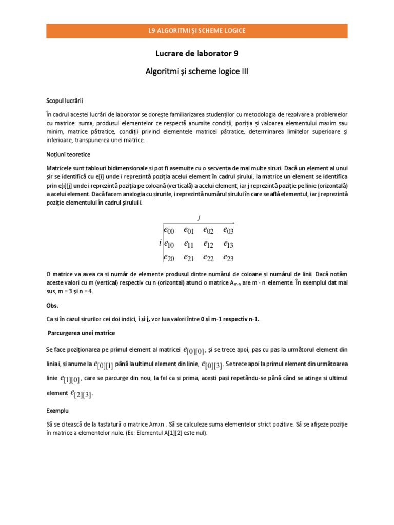 Algoritmi Si Scheme Logice III | PDF