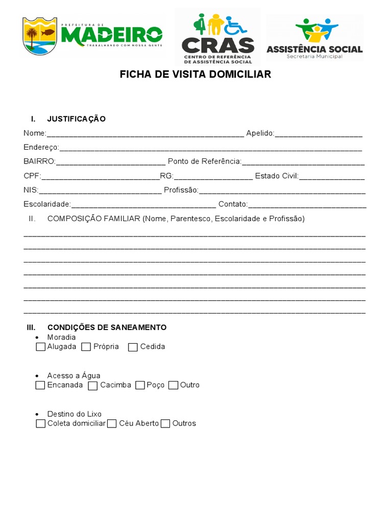 Ficha de Visita Domiciliar | PDF