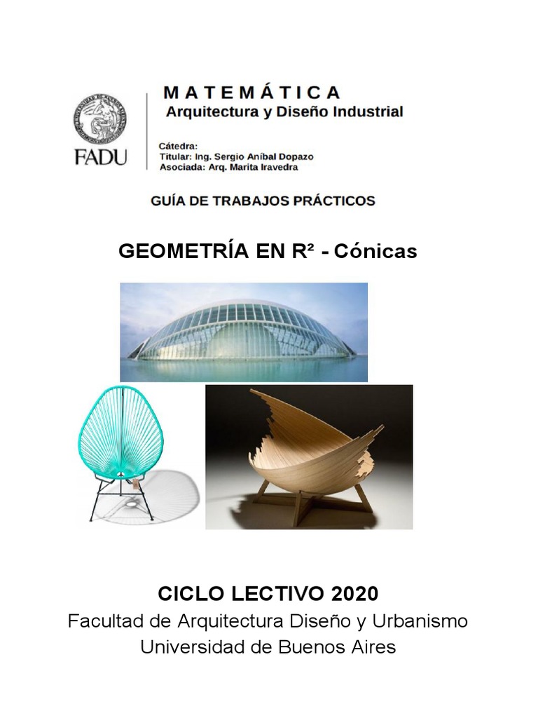 Guía - Cónicas | PDF | Elipse | Formas geométricas