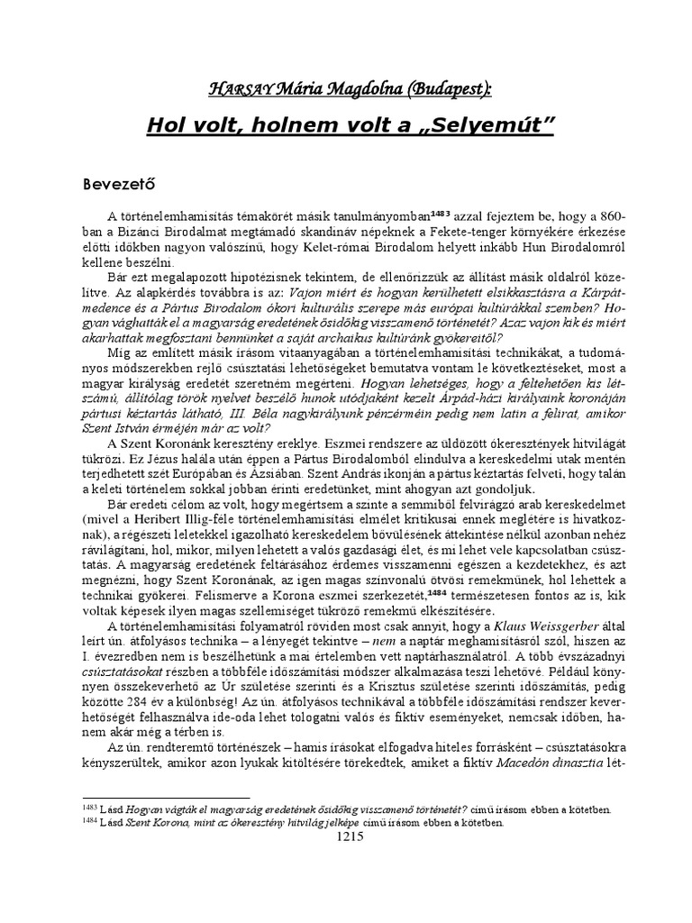 Harsay Mária Magdolna - Hol Volt Hol Nem Volt A Selyemút | PDF