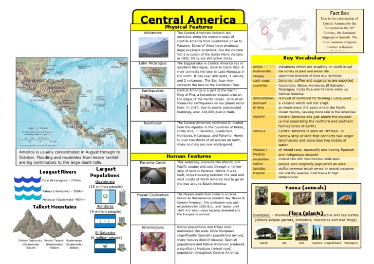 Y4 Central America | PDF | Central America | Nicaragua
