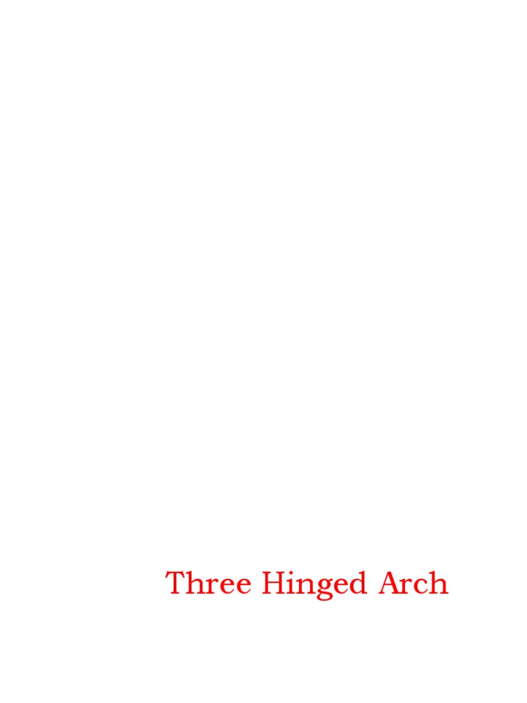 Three Hinged Arch | PDF | Bending | Beam (Structure)