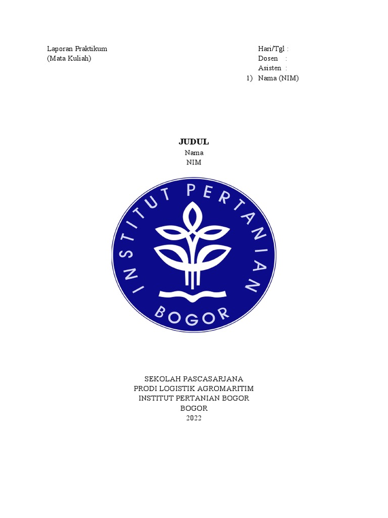 Format Laporan Praktikum - IPB | PDF