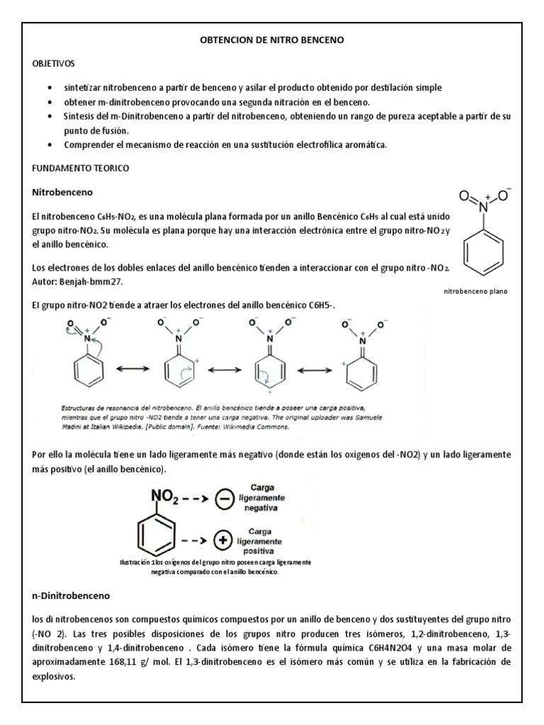 NITROBENZENO | PDF | Benceno | Sustancias químicas