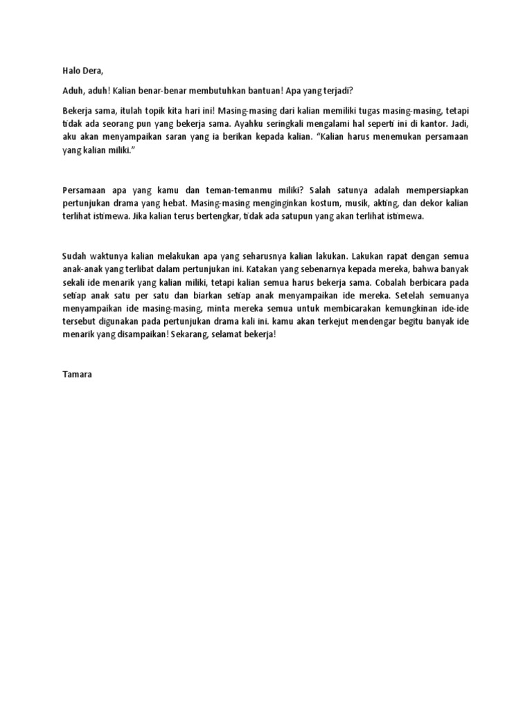 Surat Untuk Dera | PDF