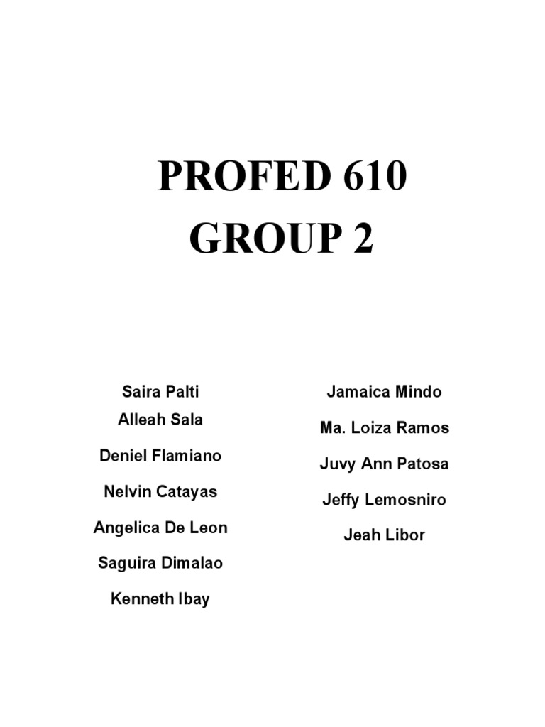 Profed 610 GROUP 2 | PDF | Inquiry Based Learning | Literacy Profed 610 GROUP 2 | PDF | Inquiry Based Learning | Literacy