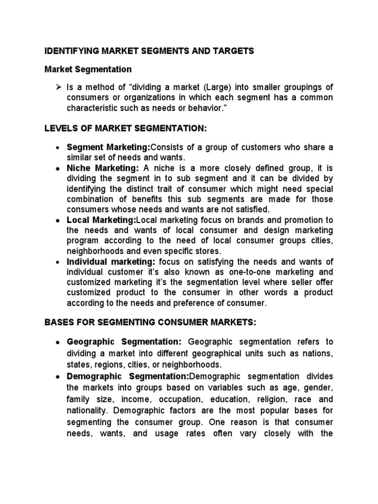 Market Segmentation Strategies Explained | PDF | Market Segmentation ...