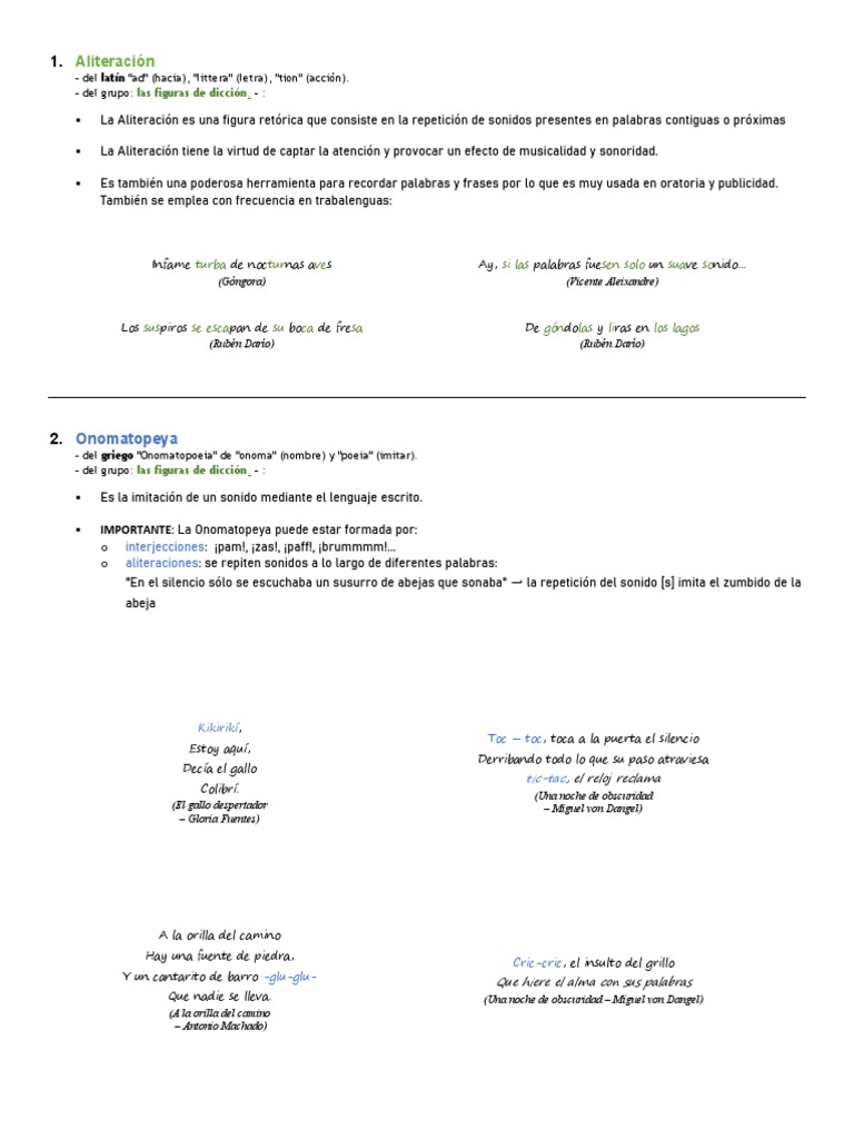 Figuras Literarias: Asíndeton y Más | PDF | Metáfora