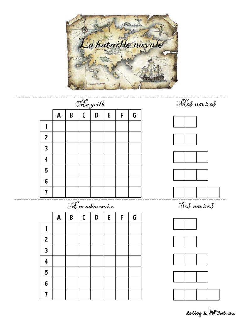 Bataille Navale CP Niveau 2 | PDF