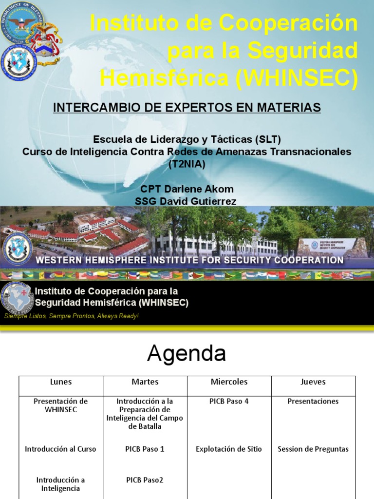 Cursos WHINSEC: Capacitación en Seguridad | PDF | Inteligencia ...