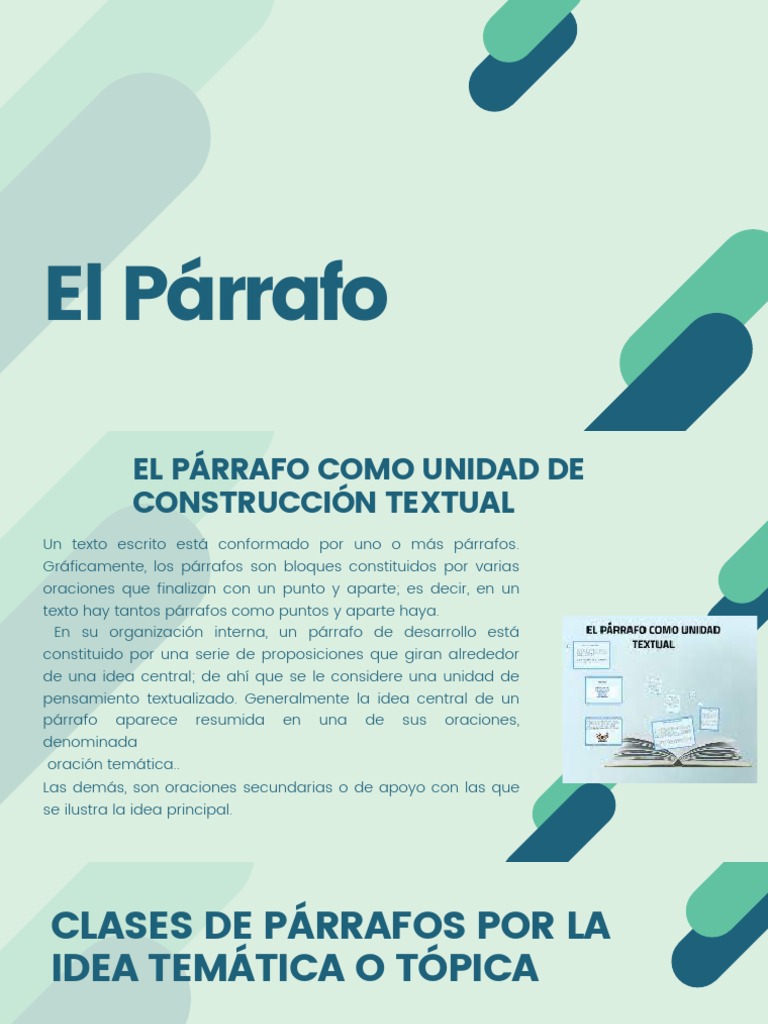 El Párrafo | PDF | Párrafo | Oración (Lingüística)
