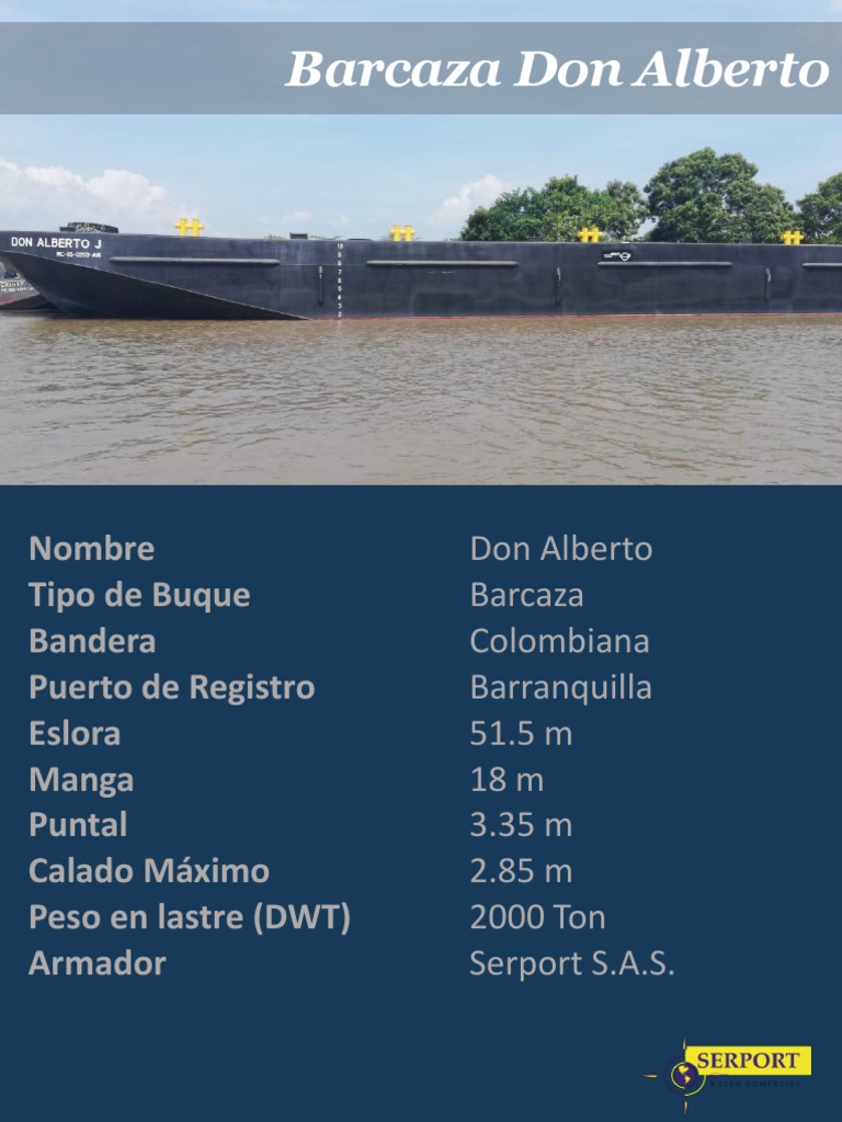 Barcaza Don Alberto - Especificaciones | PDF