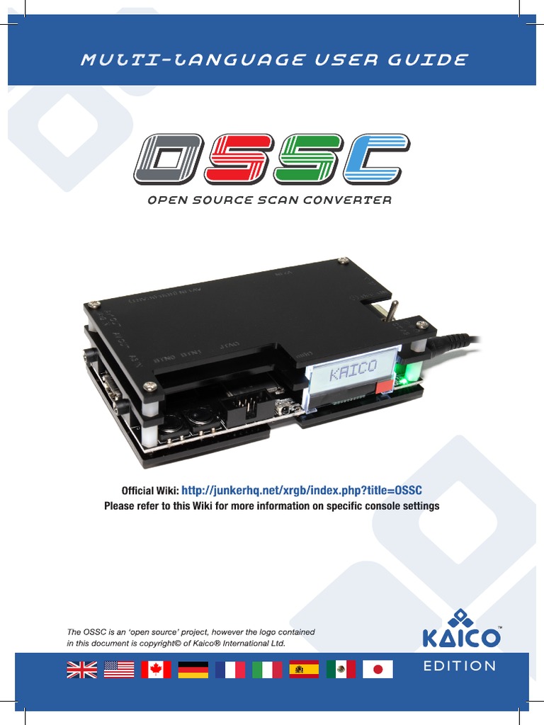 OSSC Manual PDF | PDF