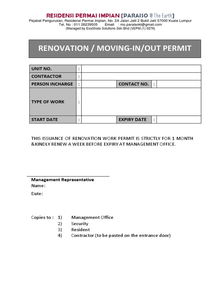 Renovation Permit Guidelines | PDF