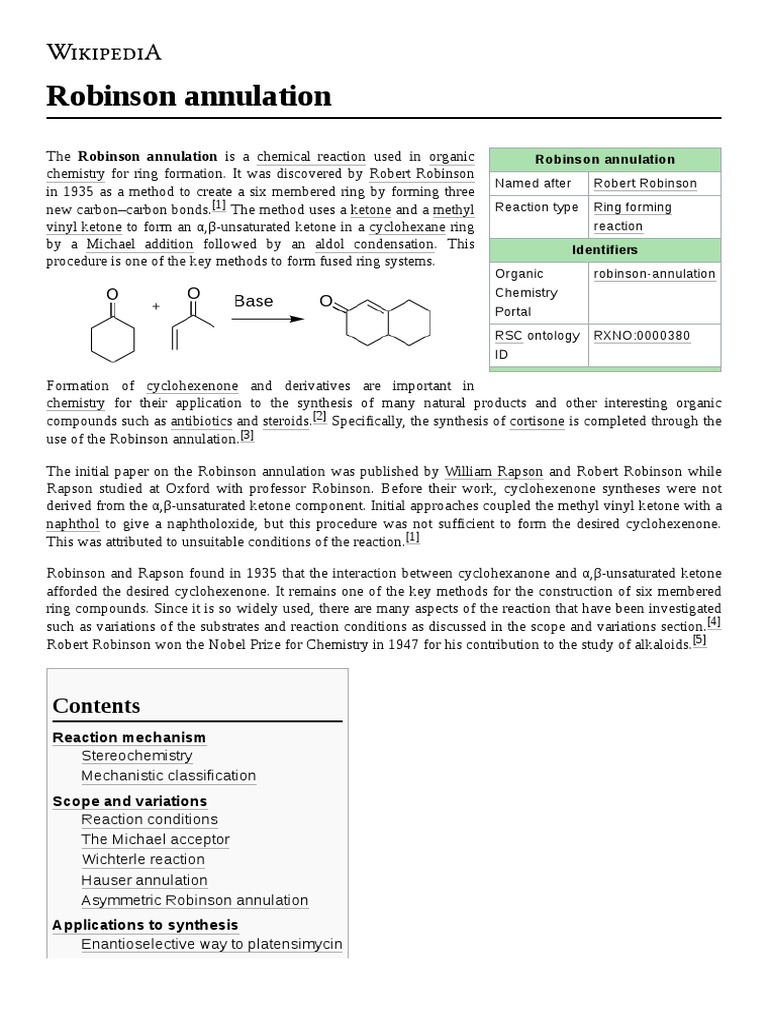 Robinson Annulation 1 | PDF