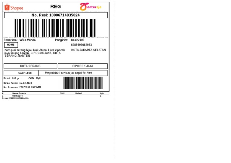 Label Pengiriman Pdf