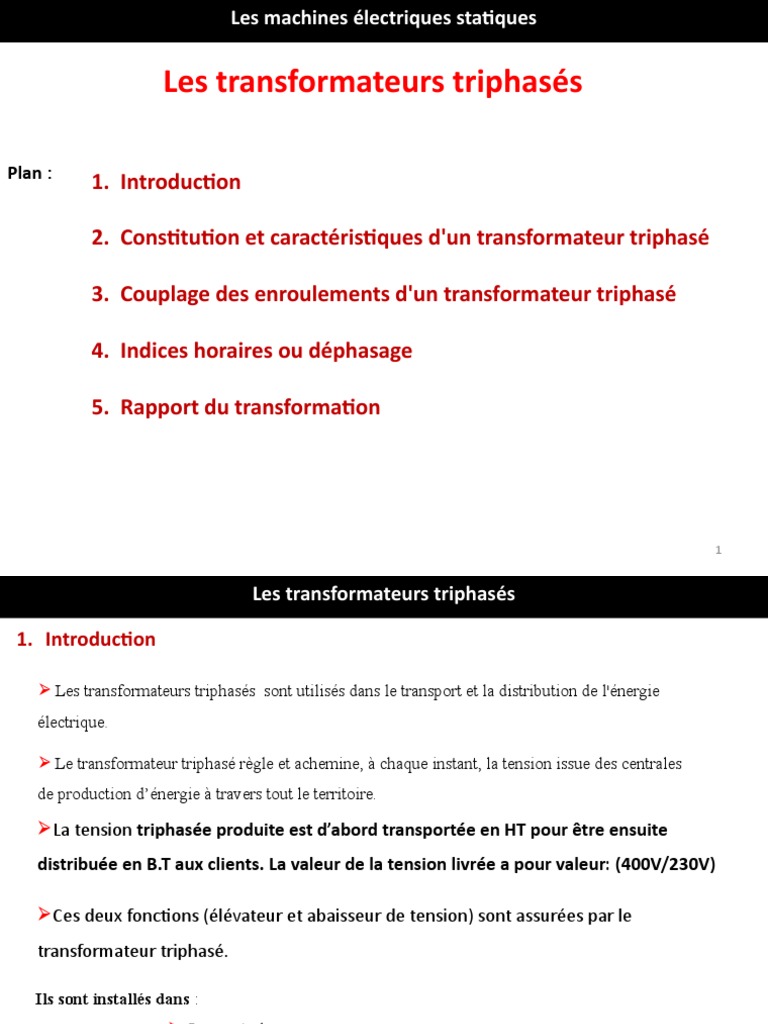 transformateur_triphasé | PDF | Transformateur électrique | Sciences physiques