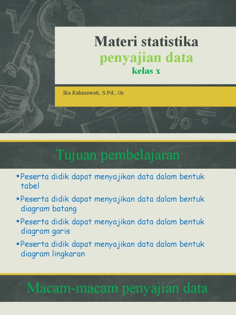 Materi Penyajian Data Kelas 10 | PDF | Metode & Bahan Ajar | Komputer