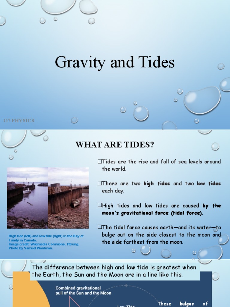 Gravity and Tides | PDF | Tide | Moon