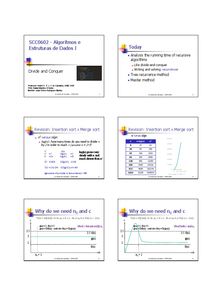 Aula05 Divideconquer Pdf Applied Mathematics Algorithms