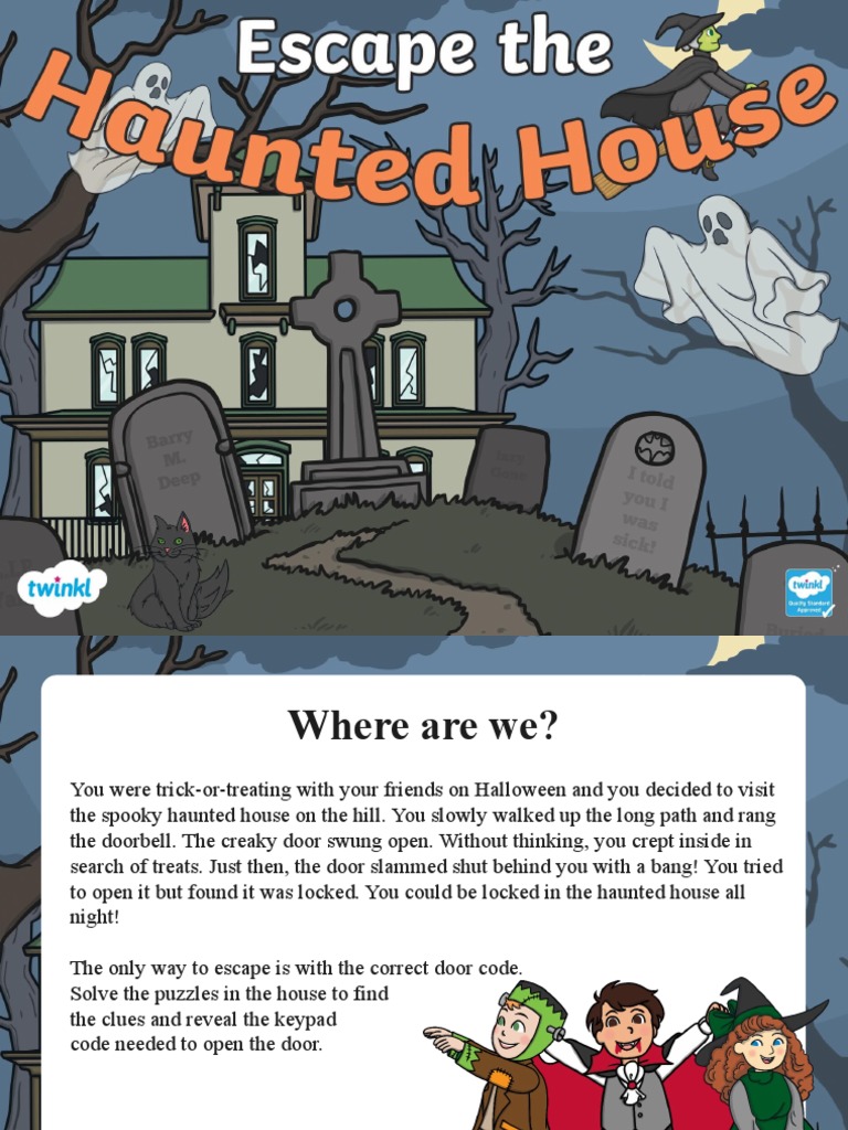 Escape the Haunted House Puzzle Guide | PDF | Halloween | Trick Or Treating