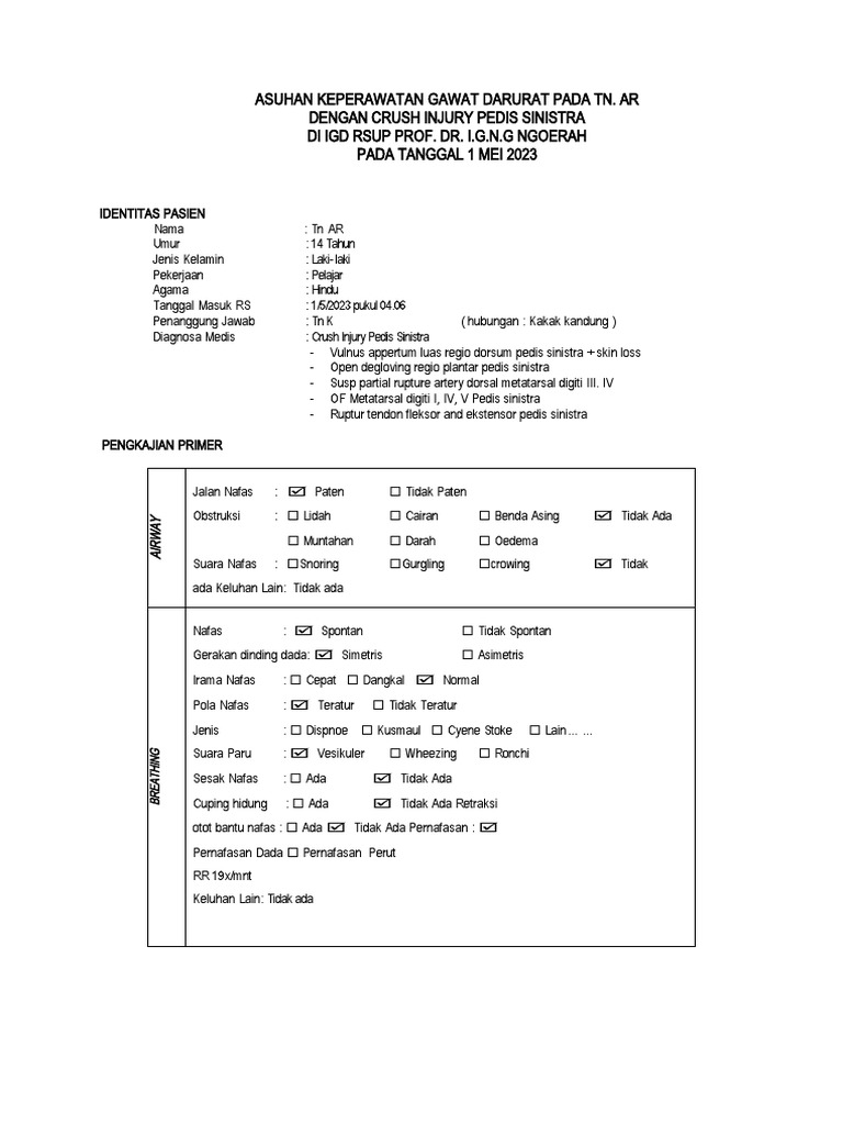 Asuhan Keperawatan Gawat Darurat Enil | PDF