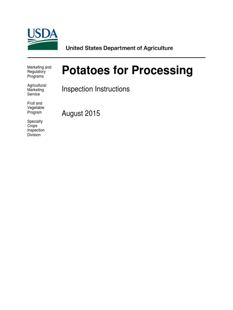 Potatoes_for_Processing_Inspection_Instructions[1] | PDF | Potato ...