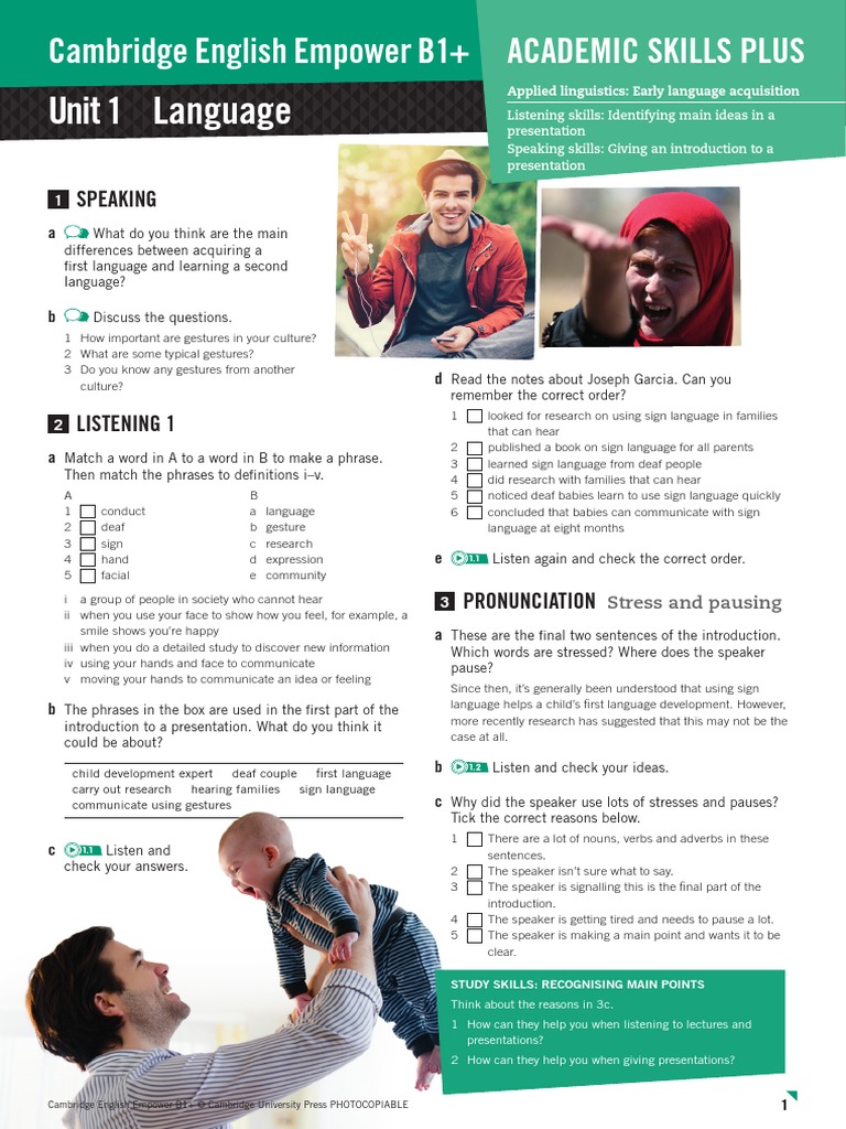 Empower B1+ As+ | PDF | Sign Language | Stress (Linguistics)