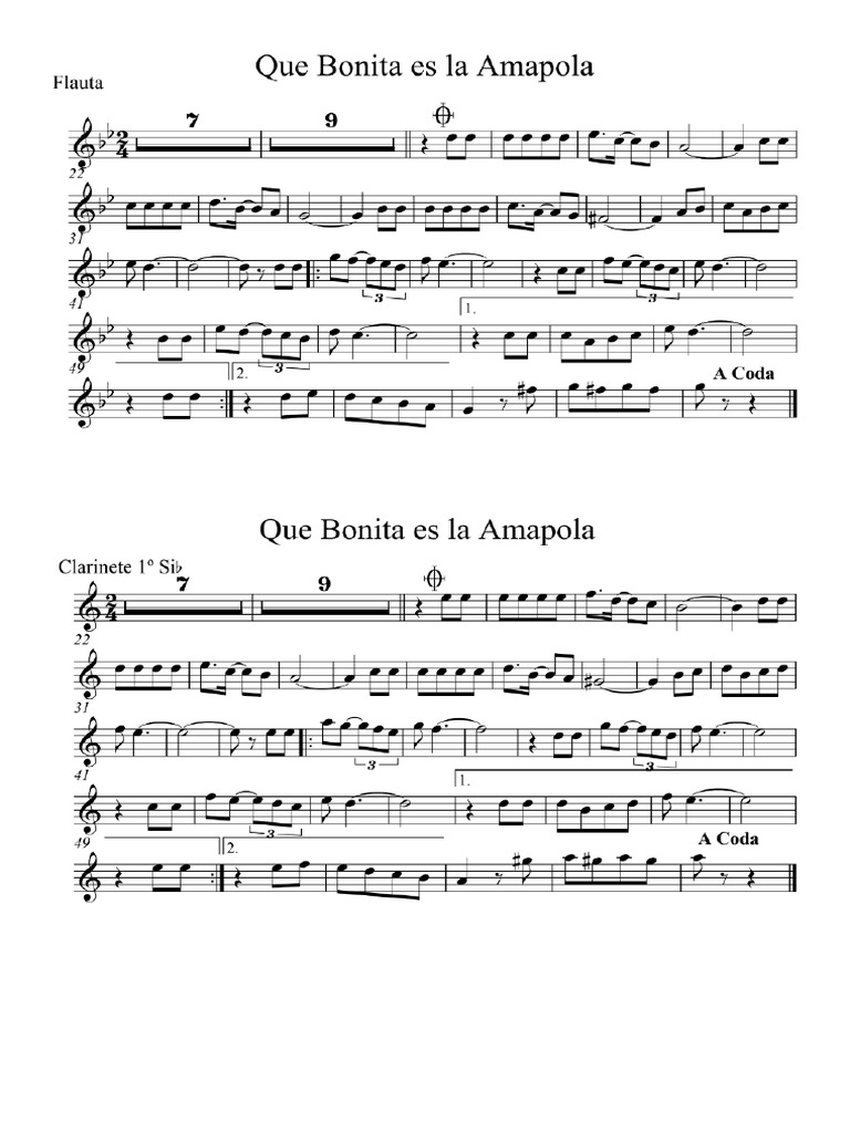 Que Bonita Es La Amapola | PDF