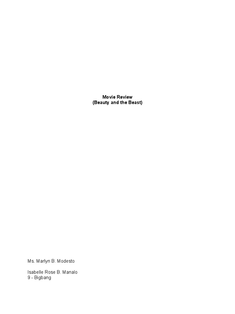 Practice Movie Review FINAL | PDF | Art | Mystery, Thriller & Crime Fiction