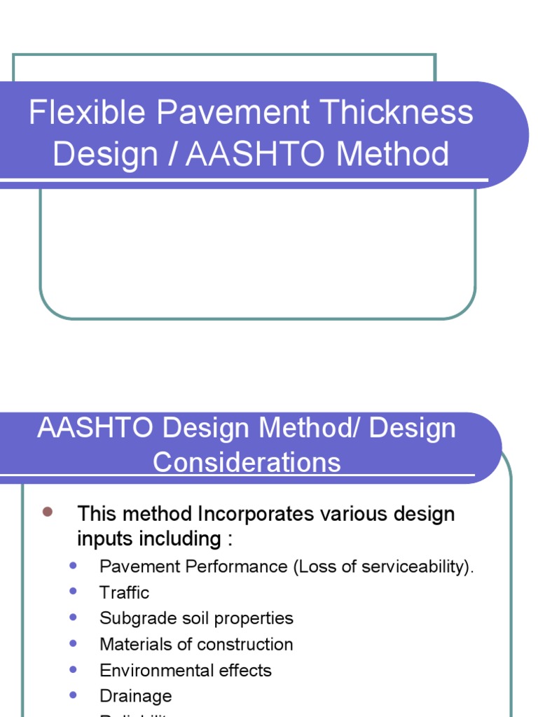 4) AASHTO Method For Flexible Pavement | PDF