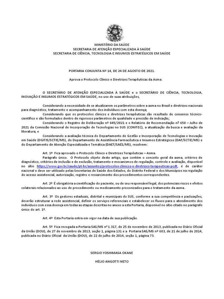 PCDT Asma | PDF | Asma | Alergia