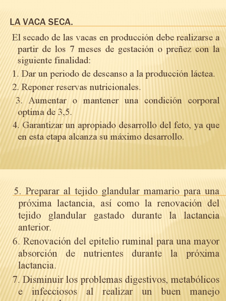 La Vaca Seca | PDF | Calcio | Leche