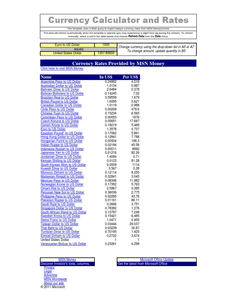 Currency Rate Calculator 1 | PDF