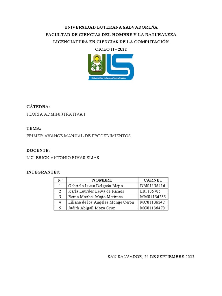 Primer Avance Manuel de Procedimientos | PDF | Residuos | Vertedero