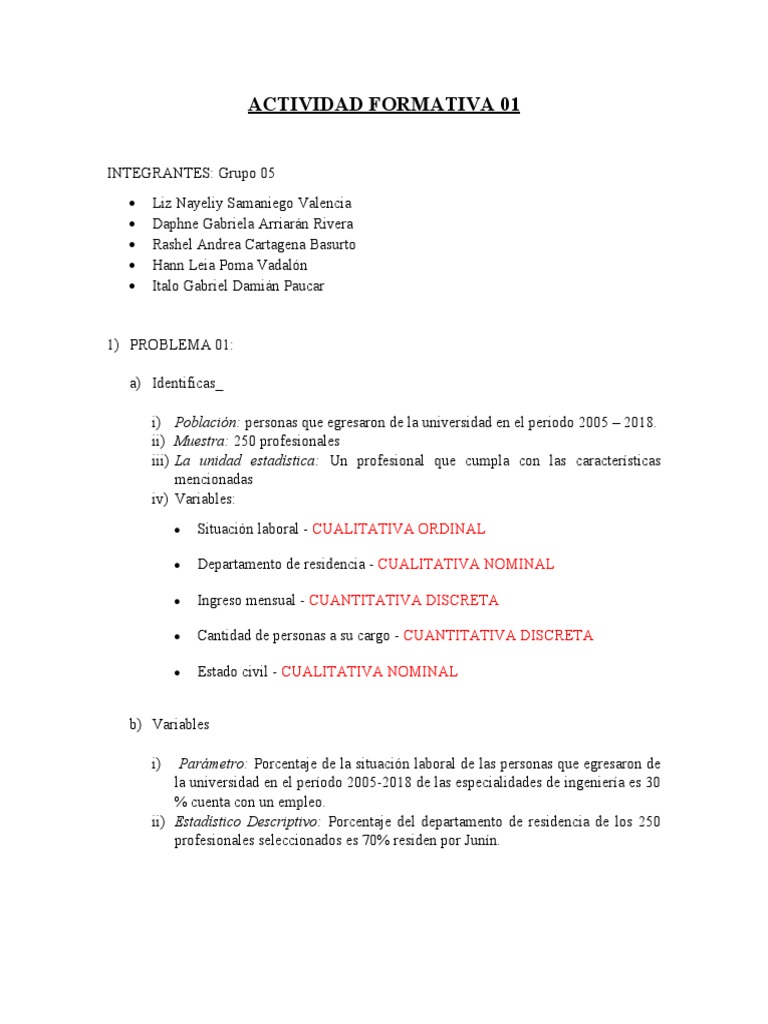 Actividad Formativa 01 | PDF