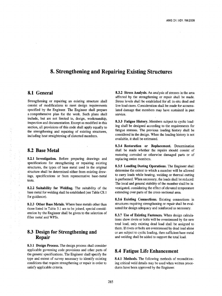 8 Strengthening and Repairing Existing Structures | PDF