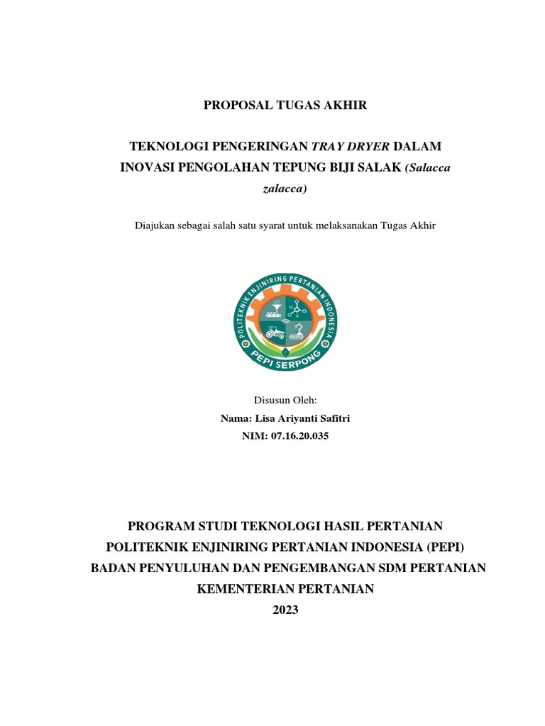 Lisa Ariyanti Safitri - Proposal Tugas Akhir | PDF