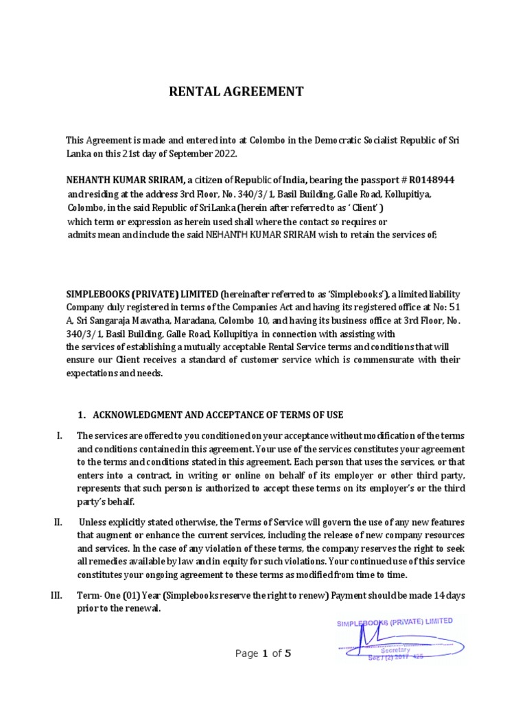 Rental Agreement-Signed | PDF | Damages | Confidentiality